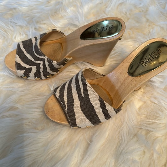 MICHAEL Michael Kors | Shoes | Michael Kors Zebra Print Wedges | Poshmark